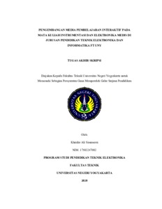 PENGEMBANGAN MEDIA PEMBELAJARAN INTERAKTIF PADA MATA KULIAH INSTRUMENTASI DAN ELEKTRONIKA MEDIS ...